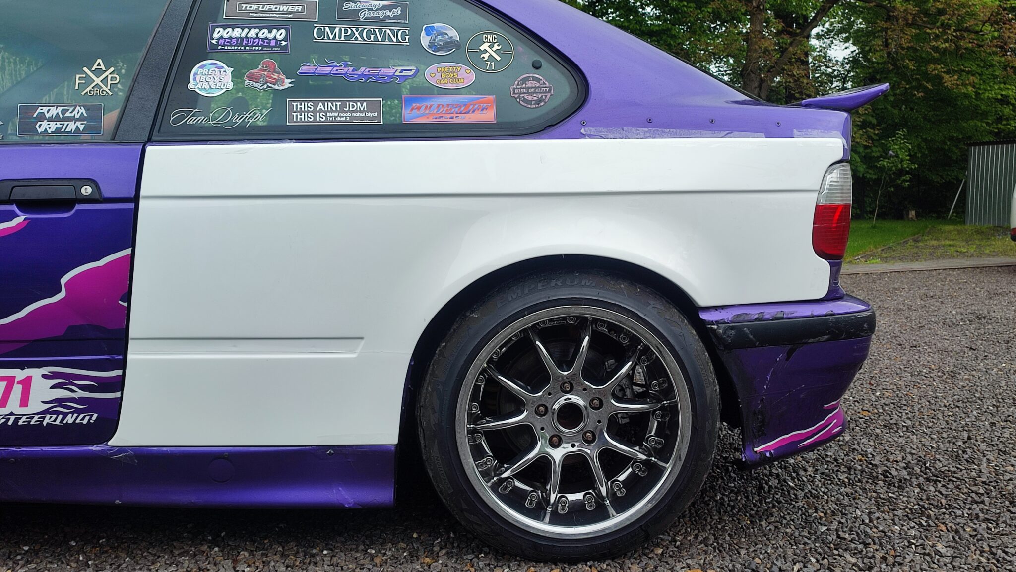 E36 Compact Rear overfender +5cm V1 – Mway Workshop